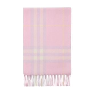 Burberry Femme, Accessoires, Rose, Taille: ONE Size &Eacute;charpe Rose en Cachemire &agrave; Franges
