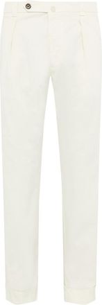 Berwich Chino Chiaia aus Baumwollstretch mit Bundfalte in