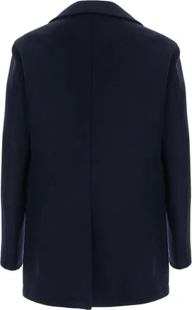 Tagliatore Mens Double-Breasted Coat Blue Fabric