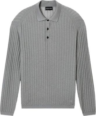 Emporio Armani Homme, Pulls, Gris, Taille: XL Pull Textur&eacute;