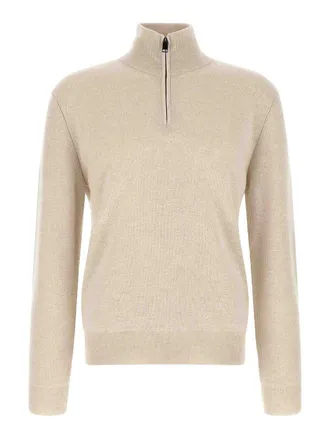 Brioni Pull Col Roul&eacute; - Beige