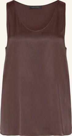 Elena Miro Elena Miro Blusentop Aus Satin braun