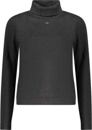 Tommy Hilfiger Femme, Pulls, Noir, Taille: 42 FR Pull &agrave; col roul&eacute; &agrave; manches longues
