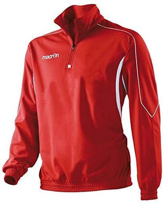 Macron Installation Casacca 1/4 Zip Ros/Bia Sweatshirt, Rouge/Blanc, M Homme