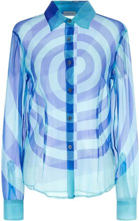 Dries Van Noten Femme, Blouses et Chemises, Multicolore, Taille: 38 FR Cloudy Shirt