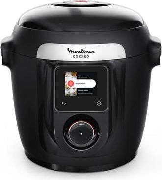 Moulinex Cookeo Wi-Fi 10-en-1, Multicuiseur, 10modes de cuisson, Cuisson sous pression, Etapes détaillées, CE96G810, Noir