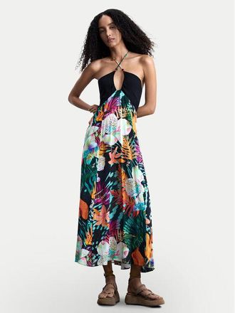 Desigual Sommerkleid Daikiri Cord 26SWVW63 Bunt Regular Fit