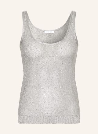 Patrizia Pepe Patrizia Pepe Stricktop Mit Pailletten silber