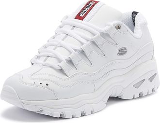 Skechers Damen Sport - Energy Sneaker, White Smooth Leather Millennium Trim L, 37 EU