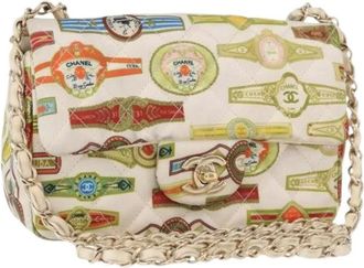Chanel Sac bandouli&egrave;re vintage Chanel doccasion en satin - Femme - Pre-owned - Multicolore - Taille: ONE Size