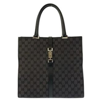 Gucci Pre-owned Jackie GG Canvas Leather Tote Bag - Femme - Pre-owned - Noir - Taille: ONE Size