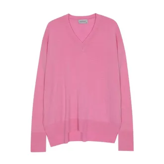 John Smedley Locker sitzender Merinowoll-Jersey - - Knitwear - Damen - Rosa - M/L