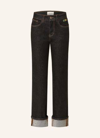 Cartoon Cartoon Straight Jeans Mit Schmucksteinen blau