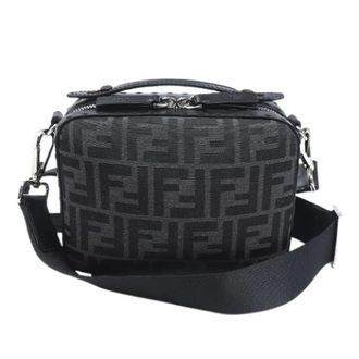 Fendi Sac bandouli&egrave;re en cuir et toile Zucca Mini Travel Pre-owned - Homme - Pre-owned - Noir - Taille: ONE Size