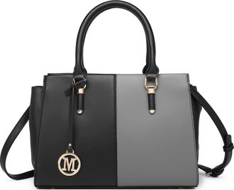 Miss Lulu Damen Lg2224 Bk Tasche mit Tragegriff Oben, Schwarz