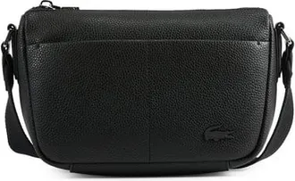 Lacoste Sac &agrave; bandouli&egrave;re reporter en cuir m&eacute;lang&eacute;