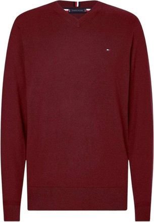 Tommy Hilfiger V-neck Pullover - - Knitwear - Herren - Lila - XL