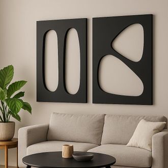 Wallity D&eacute;coration murale en MDF Painting Noir