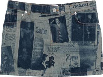 Jean Paul Gaultier belt-loop mini skirt - Blau