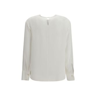 Max Mara Womens White Triacetate Blouse