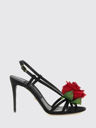 Dolce & Gabbana Slingback-Sandalen von aus Satin mit Blumenstickerei