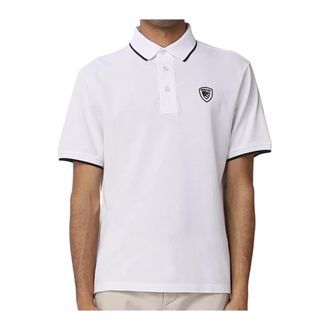 Blauer Wei&szlig;es Baumwoll-Poloshirt mit Logo - - Tops - Herren - Wei&szlig; - L
