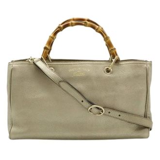 Gucci Sac &agrave; main vintage bambou Pre-owned - Femme - Pre-owned - Beige - Taille: ONE Size