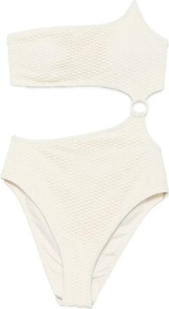 Karl Lagerfeld Femme, Maillots de bain, Beige, Taille: 40 FR Ring Crochet One-piece