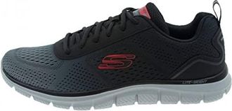 Skechers Homme Track-ripkent Shoes, Garniture Anthracite En Filet Noir, 41.5 EU