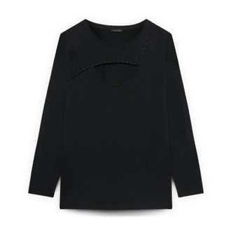 Fiorella Rubino Damen, Blusen & Hemden, Schwarzk, XLGr&ouml;&szlig;e