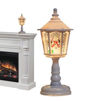 Generic Weihnachtsschnee-Laterne - Dekorative Laterne mit Schnee-Effekt | Retro Weihnachtslaterne Dekoration f&uuml;r Au&szlig;en Fenster Fensterbank Haus Wohnzimmer Ess