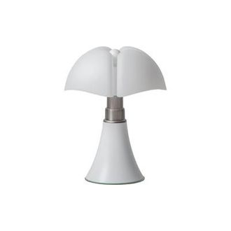 Martinelli Lampe de table Pipistrello - Blanc - Aluminium peint mat - Designer Gae Aulenti