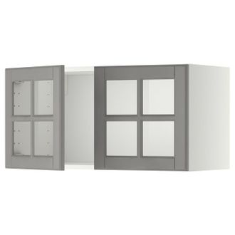 IKEA METOD Wandschrank mit 2 Vitrinent&uuml;ren