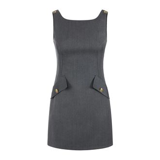 Elisabetta Franchi Cool Wool Mini Kleid - - Dresses - Damen - Grau - XS