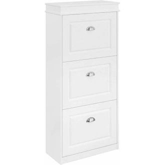 SoBuy Sobuy - FSR94-W Meuble de Rangement &agrave; Chaussures Armoire &agrave; Chaussures Commode &agrave; Chaussures 3 abattants
