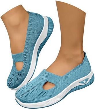 Generic Chaussures de marche confortables pour femme, baskets orthop&eacute;diques tiss&eacute;es l&eacute;g&egrave;res et respirantes avec semelle douce, soutien de la vo&ucirc;te plantaire c
