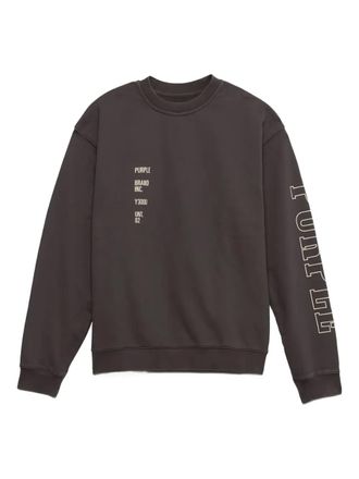 Purple sweat Relic à col rond - Marron