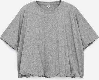 Arket T-Shirt Mit Bubble-Saum -Grau