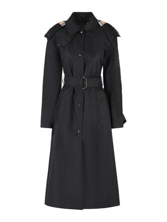 Burberry Manteau Long - Noir