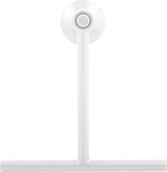 Spirella Duschabzieher Badezimmerwischer Bad-und Duschwischer mit Saugnapf Wandaufhänger-Kunststoff-22x23cm-Weiß, White, Unique