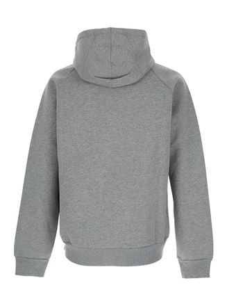 Autry Mens Grey Neoprene Hoodie With Dropped Shoulders Sweatshirts Sweater