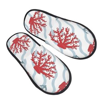 Generic Les Coraux Roseaux Homme Femme Slippers Confortable Chaussons Respirantes Pantoufles Pour Ext&eacute;rieur Maison Hiver L