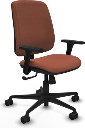 Piqueras y Crespo Ergonomischer Stuhl Alares mit 3D-Armlehnen, ausgestattet mit 4 Positionen und Schaumstoff, 65 mm Nylon, Braun