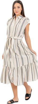 Kocca Femme, Robes, Beige, Taille: 40 FR Robe Chic d&Eacute;t&eacute; Ray&eacute;e Longue