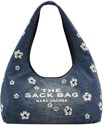 Marc Jacobs Crossbody Bags - The Sequin Daisy Denim Sack Bag - Gr. unisize - in Blau - f&uuml;r Damen