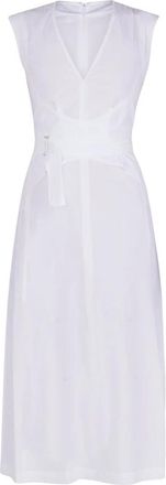 ottod'Ame Femme, Robes, Blanc, Taille: 34 FR Robe Longue en Coton