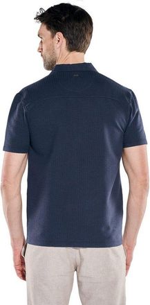 Engbers Poloshirt Herren Overshirt mit Rei&szlig;verschluss, Saphirblau