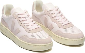 Veja Organic Traced Leather Sneaker - Beige