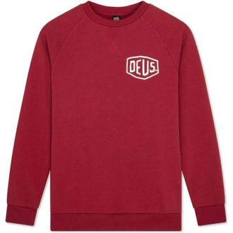 Deus Homme, Sweatshirts et sweats &agrave; capuche, Rouge, Taille: XL Harajuku Address Crew