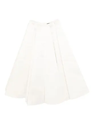 A.W.A.K.E. jupe longue en satin - Blanc